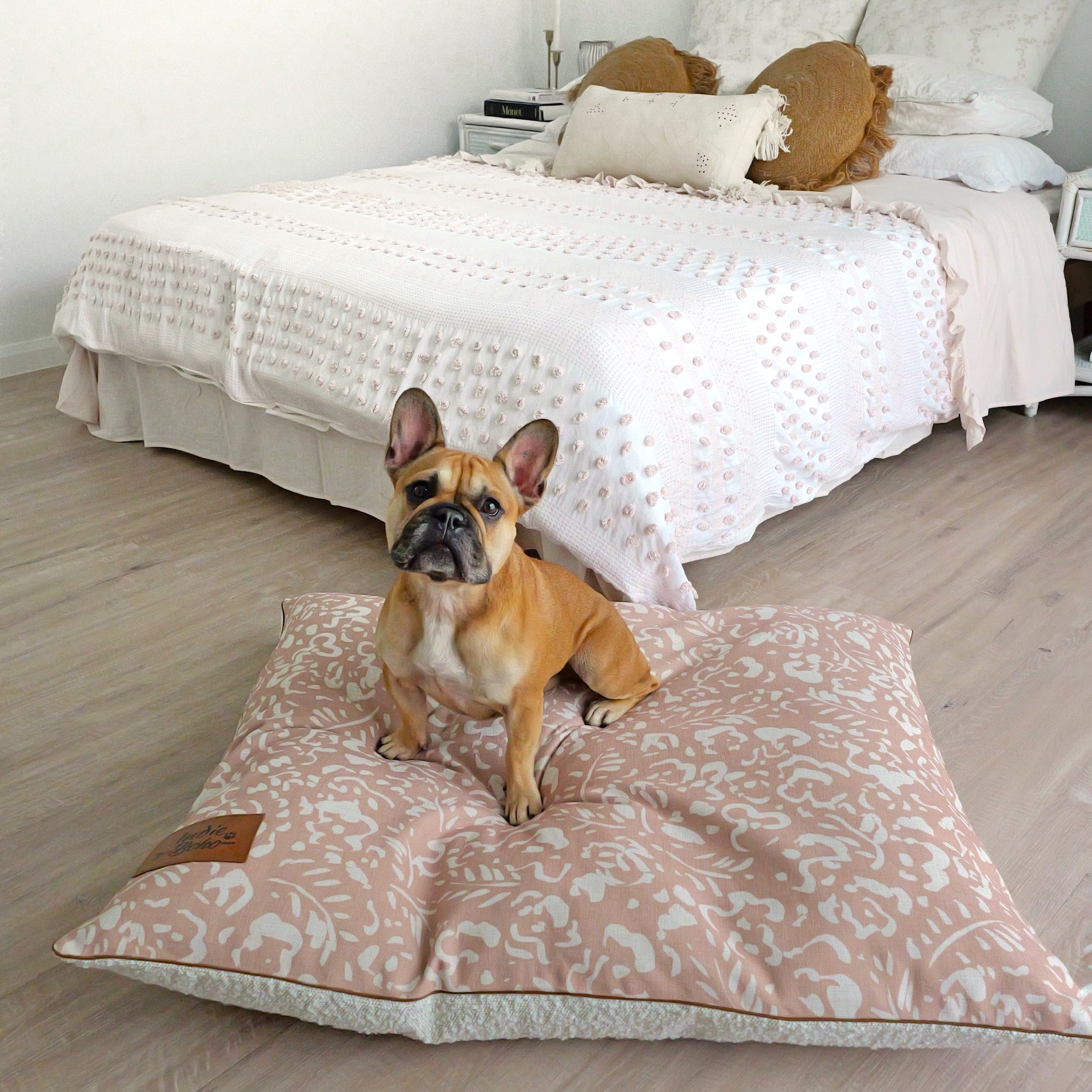 Neutral Brushstrokes CLAY - Boucle – Extra Large Dog Bed — Indie Boho